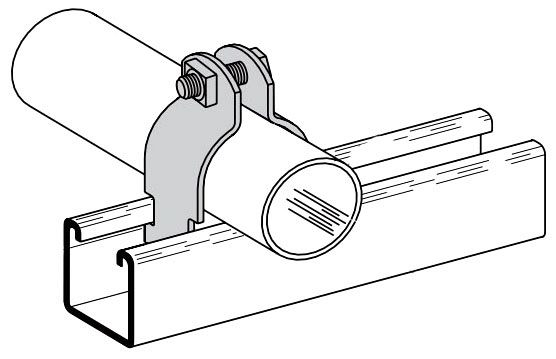 B-Line B2132PAZN(12RIGID -12-3/4Od) 12-3/4"" Od Pipe/Conduit Clamp, Pre ...