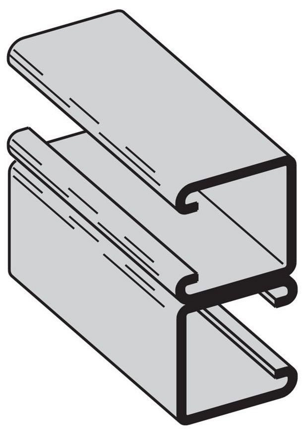 B-Line B22C-120HDG Channel, 1-5/8" X 1-5/8", Side By Side, 12 Ga, 120 ...