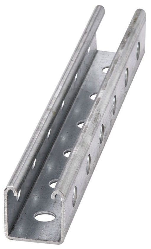 B-Line B22TH-120GLV Channel, 1-5/8"" X 1-5/8"", 9/16"" Slotted Holes ...