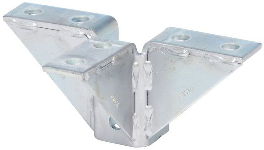 B-Line B277ZN 12-Hole Triple Wing Gussetted Connection, Zinc Plated ...