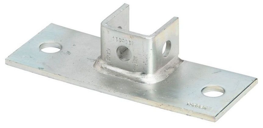 B-Line B279FLZN Post Base 1-5/8"" X 1-5/8"" Channel, 8"" X 3-1/8"" X 1 ...