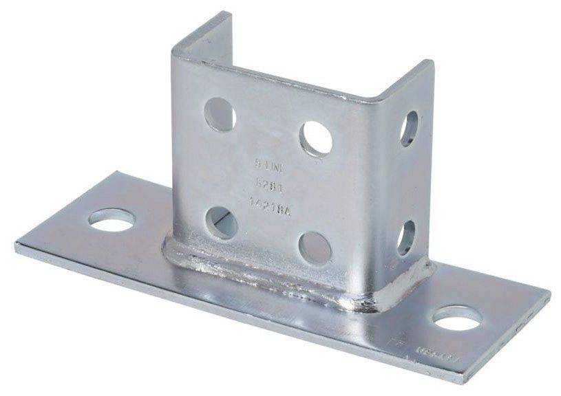 B-Line B281FLGRN Post Base 1-5/8"" X 1-5/8"" Side By Side Channel, 8 ...