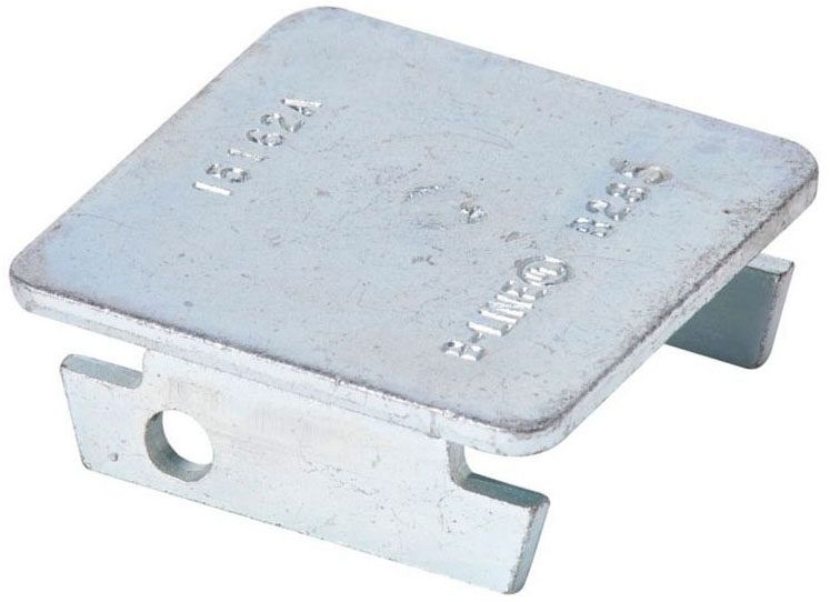 B-Line B285ZN Channel End Cap, 1-5/8"" X 1-5/8"" B22 Channel, Zinc ...