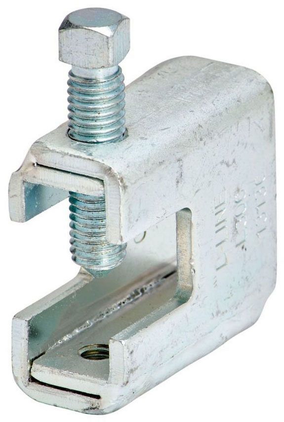 B-Line B306ZN Beam Clamp, 3/8""-16 Rod, 1/2""-13 Set Screw, 7/8"" Max ...