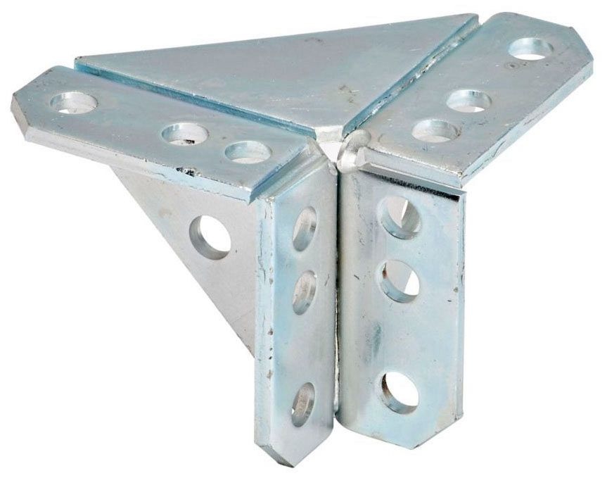 B-Line B362ZN 8-Hole Double Corner Gussetted Connection, Zinc Plated ...
