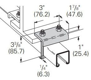 B-Line B441-22YZN Beam Clamp, 3/4" Max Flange, 13/16" To 1-5/8" High ...