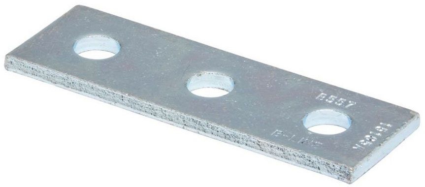 B-Line B557ZN 3-Hole Splice Plate, Zinc Plated | Gordon Electric Supply ...