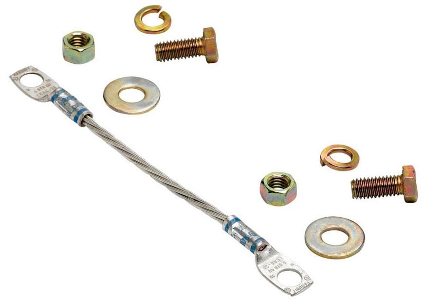 B-Line SB6693/4X101/2 Grounding Strap, 10 1/2"", #6 T"" Plated Copper ...