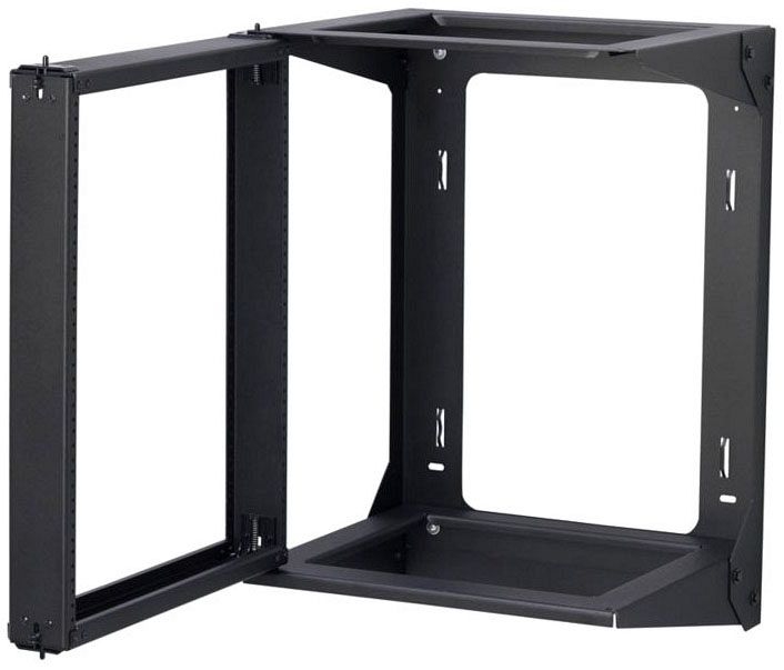 B-Line SB708193018FB Wall-Mounted Swing Gate Equipment Rack, 19"" Rack ...