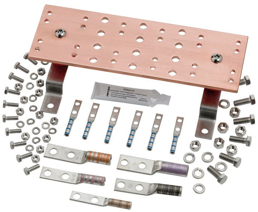 B-Line SBTMGB12 Telecommunications Main Grounding Bar Assembly, 12 ...