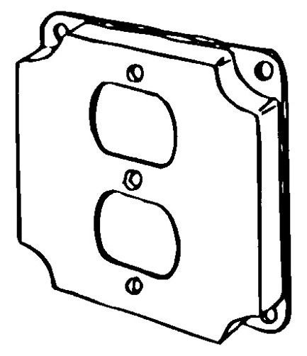 Appleton 8365N 4"" Square Duplex Receptacle Cover | Gordon Electric ...