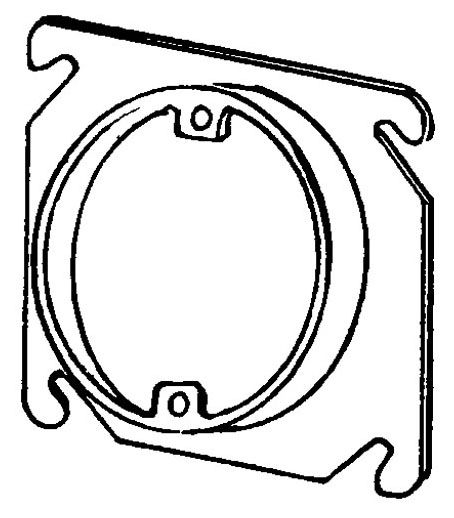 Appleton 8461 4"" Square Plaster Ring | Gordon Electric Supply, Inc.