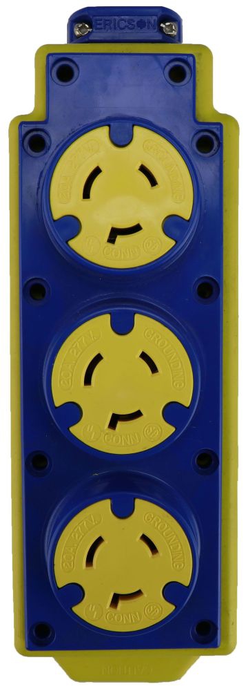 Ericson 7024 Triple Outlet Box-Nm L7-20R | Gordon Electric Supply, Inc.