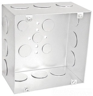 Garvin 6350-1 6"" Square Junction Box 3-1/2"" Deep 1"" KO's | Gordon ...