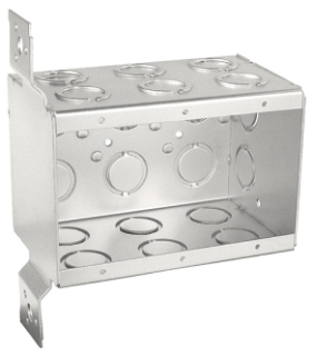 Garvin TB-335-F Masonry Box w/Flat Vertical Bracket 3-Gang 3-1/2"" Deep ...
