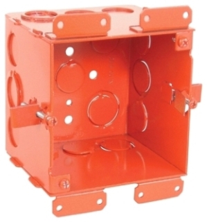 GARVIN 52171-OWRED 4" SQ Cut In Old Work Junction Box Red 2-1/8" Deep ...