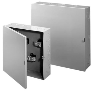 HOFFMAN ASB124R Splitter Box 4 wire 125A 12.00x12.00x4.00 Steel Gray ...