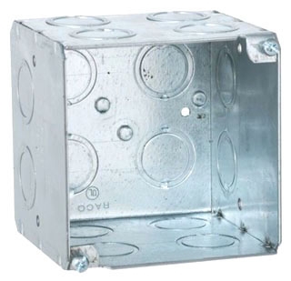 Raco 256 4"" Square x 3.5"" Deep Box | Gordon Electric Supply, Inc.