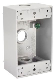 RACO 5320-1 1G WP BOX W/3 1/2HUBS | Gordon Electric Supply, Inc.