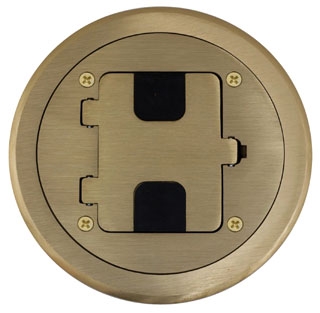 HUBBELL RF406BR SOLID BRASS FLOOR BOX COVER FOR RF400 | Gordon Electric ...