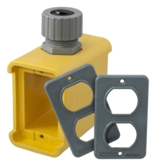 HUBBELL HBL3000 PORT OUTLET W/2 PLTS | Gordon Electric Supply, Inc.