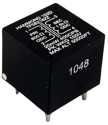 HAMMOND MFG 102B TRANSFORMER - AUDIO P.C. BOARD MOUNT MINIATURE EPOXY ...