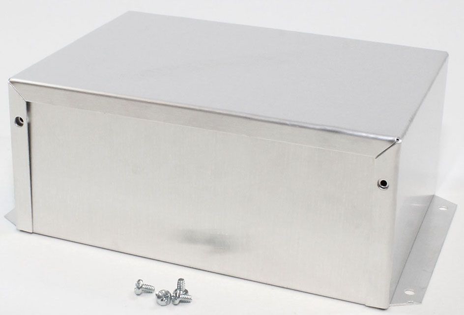 HAMMOND MFG 1411FBQU ENCLOSURE -UNPAINTED ALUMINUM FLANGED UTILITY ...