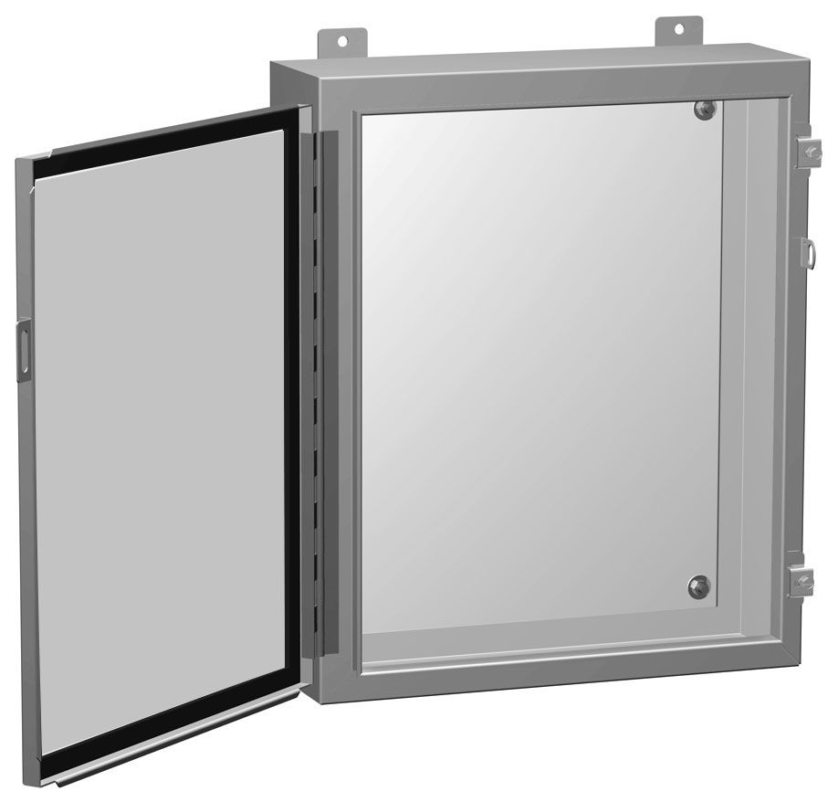 HAMMOND MFG 1418F8 N12 WALLMOUNT ENCL W/PANEL - 30 X 20 X 8 - STEEL ...