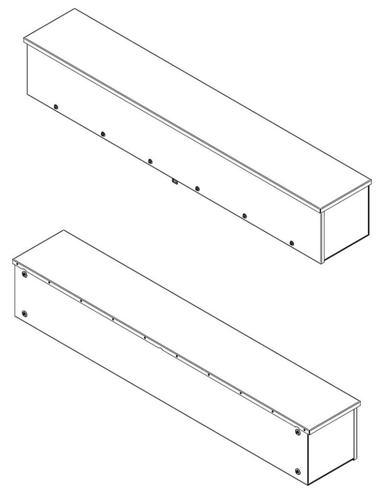 HAMMOND MFG C3RWT1060G Type 3R Wiring Trough - 10x10x60 - Galv | Gordon ...