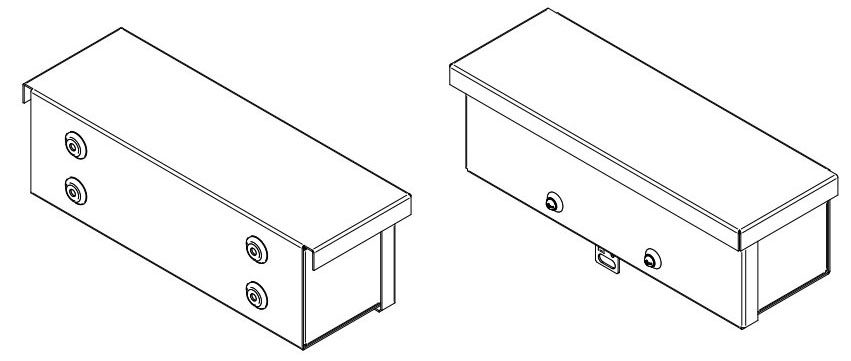 Hammond Mfg C3RWT412G Type 3R Wiring Trough - 4x4x12 - Galvanized ...