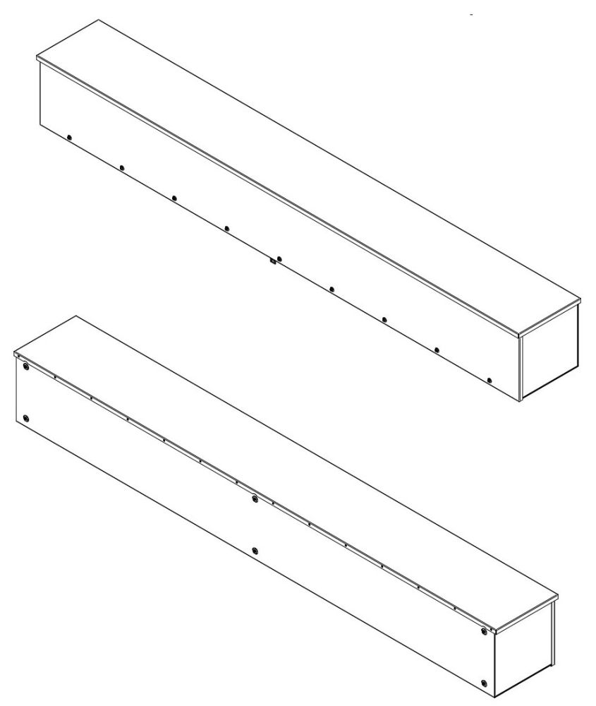 HAMMOND MFG C3RWT424G Type 3R Wiring Trough - 4x4x24 - Galv | Gordon ...