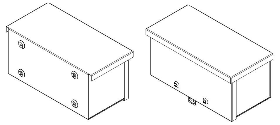 Hammond Mfg C3RWT612G Type 3R Wiring Trough - 6x6x12 - Galvanized ...