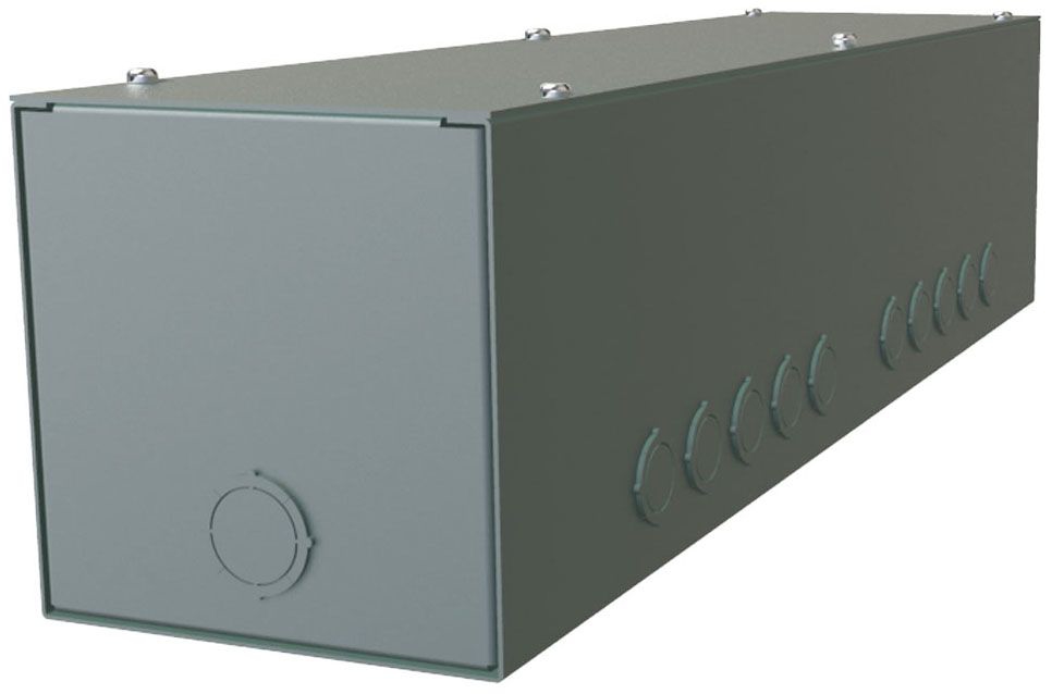Hammond Mfg CGT1866 Type 1 Gutter Trough w/KO - 6x6x18 - Steel/Gray ...