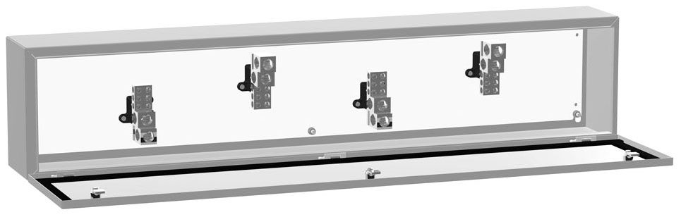 HAMMOND MFG CN4ST4104 3R/4 SPLITTER TROUGH 125A 4 WIRE - STEEL/GRAY ...