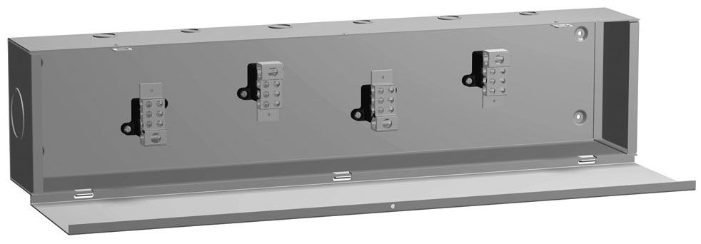 HAMMOND MFG CST6403 SPLITTER TROUGH 400A - 72 X 10 X 6 - STEEL/GRAY ...