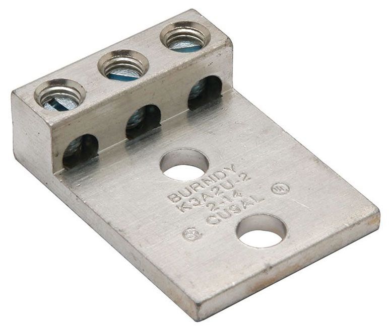 Burndy K3A2U-2 14-2 Aluminum/Copper 3-Hole Terminal | Gordon Electric ...
