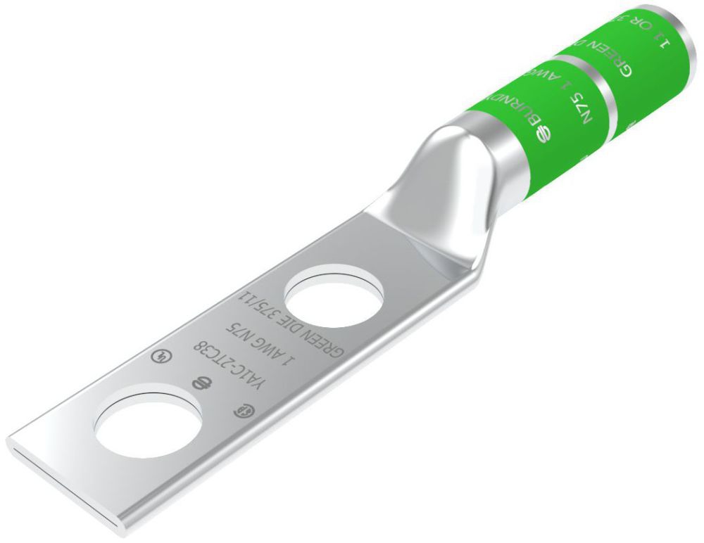 Burndy YA1C2TC14 1Str Copper 2-Hole Long Lug | Gordon Electric Supply, Inc.