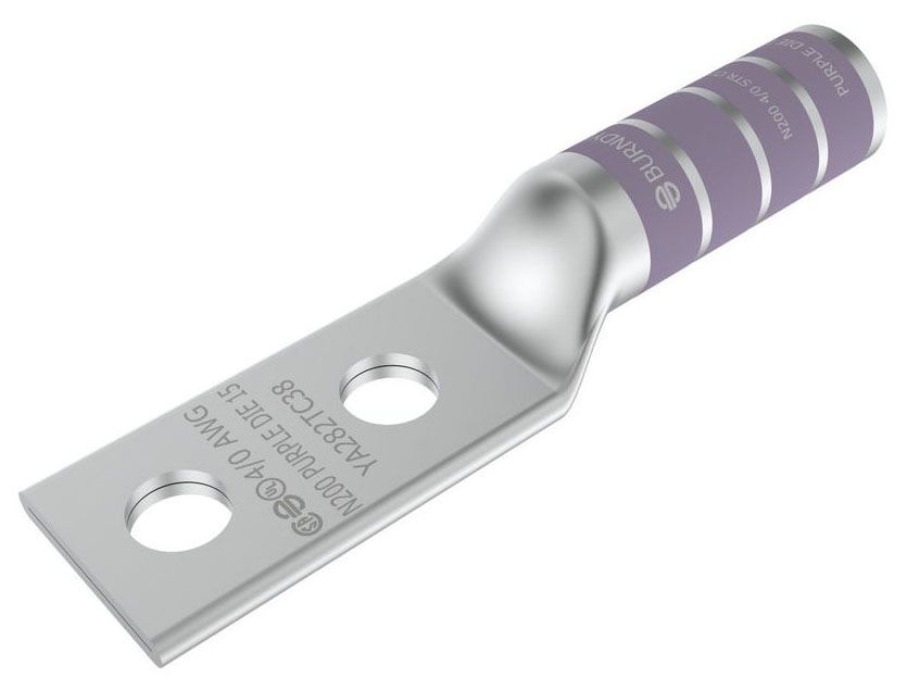 Burndy YA28-2N 4/0Awg Copper 2-Hole Lug | Gordon Electric Supply, Inc.