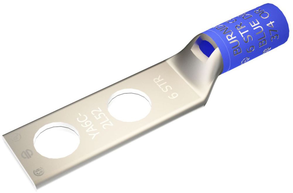 Burndy YA6CL-2TC14 6Awg Copper 2-Hole Lug | Gordon Electric Supply, Inc.