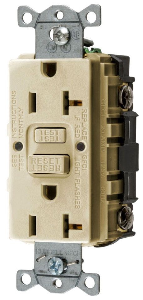 HUBBELL GFRST20IU 20A US GF RCPT | Gordon Electric Supply, Inc.