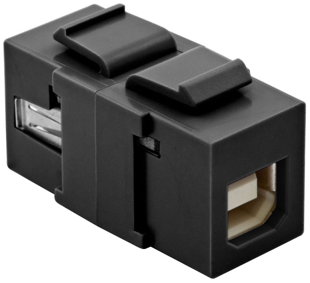 Hubbell SFUSBAB3BK Snap-Fit, Keystone, Usb, V 3.0, A To B, Black ...