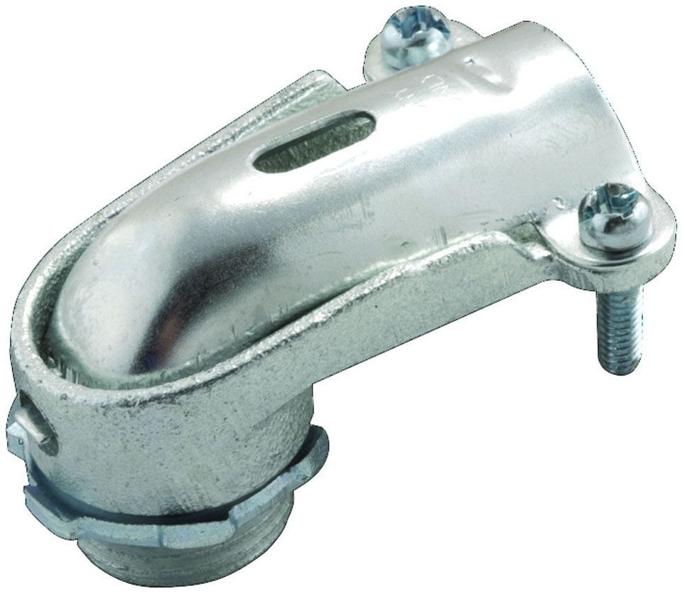 Raco 2202 1/2"" 90D 2-Screw Flex Connector | Gordon Electric Supply, Inc.