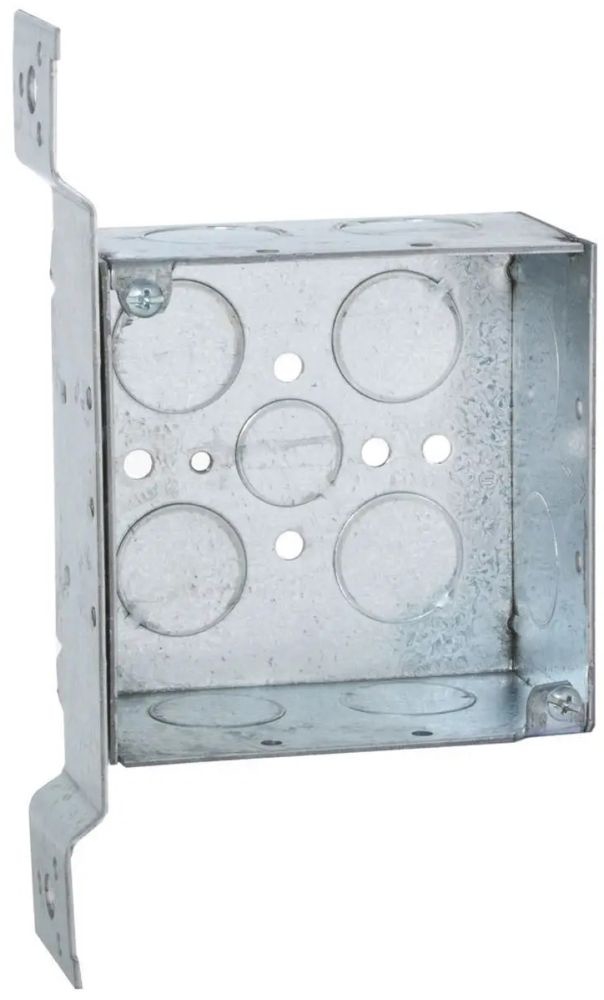 Raco 236 4"" Square 2-1/8 Deep Box w/Bracket | Gordon Electric Supply, Inc.