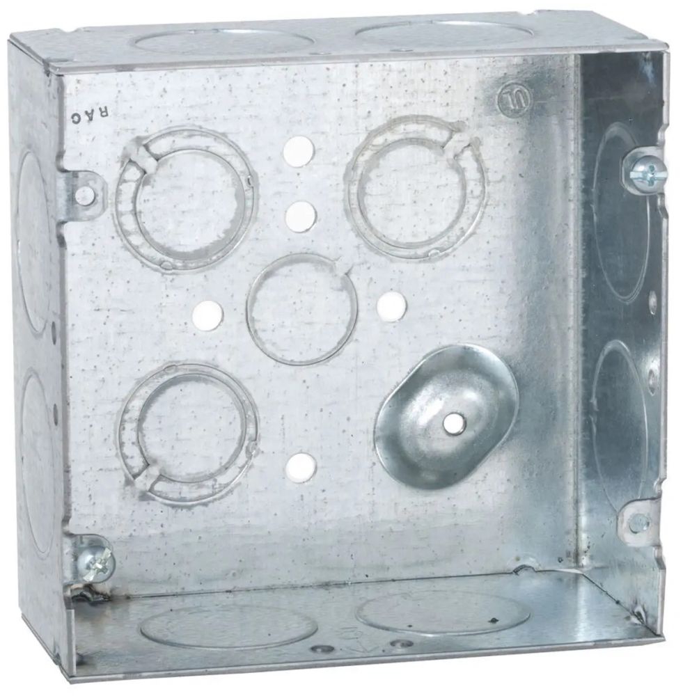 Raco 258 4-11/16"" Square 2-1/8 Deep Box | Gordon Electric Supply, Inc.