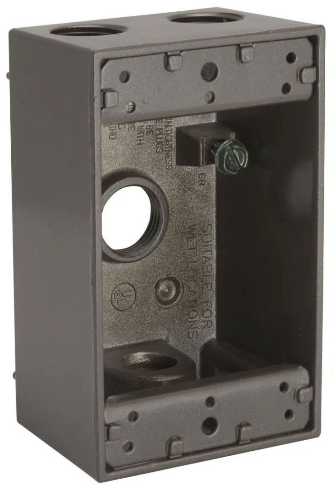 Raco 5321-2 1-Gang Weatherproof Box w/4 1/2Hub | Gordon Electric Supply ...