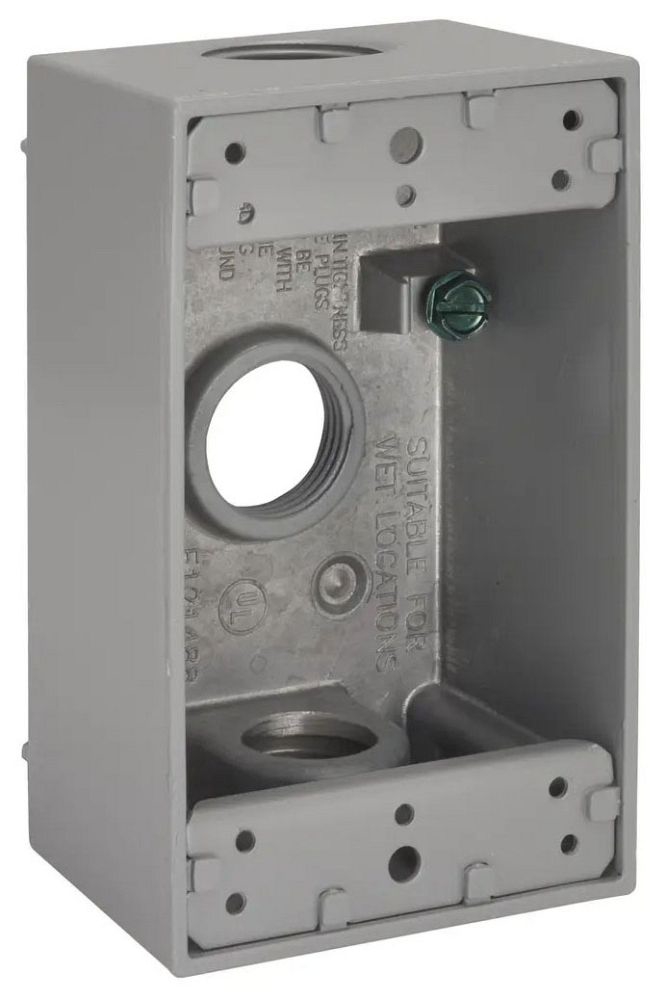 Raco 5324-0 1-Gang Weatherproof Box w/3 3/4"" Hubs | Gordon Electric ...