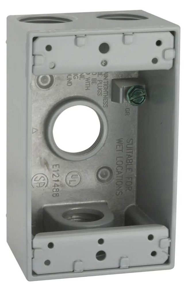 Raco 5330-0 1-Gang Weatherproof Box w/4 3/4"" Hubs | Gordon Electric ...