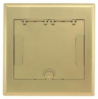 Hubbell 4GAFBCVRBRS Access Floor Box Cover, 4G, Flush, Brass Powder ...