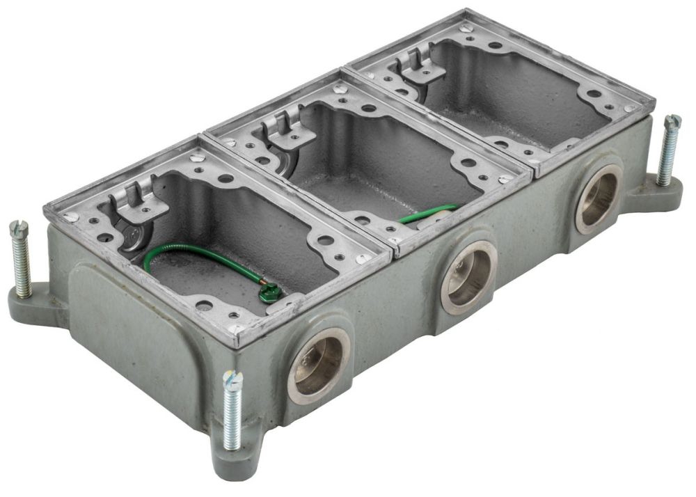 Product Listing for hubbell 3 gang floor box
