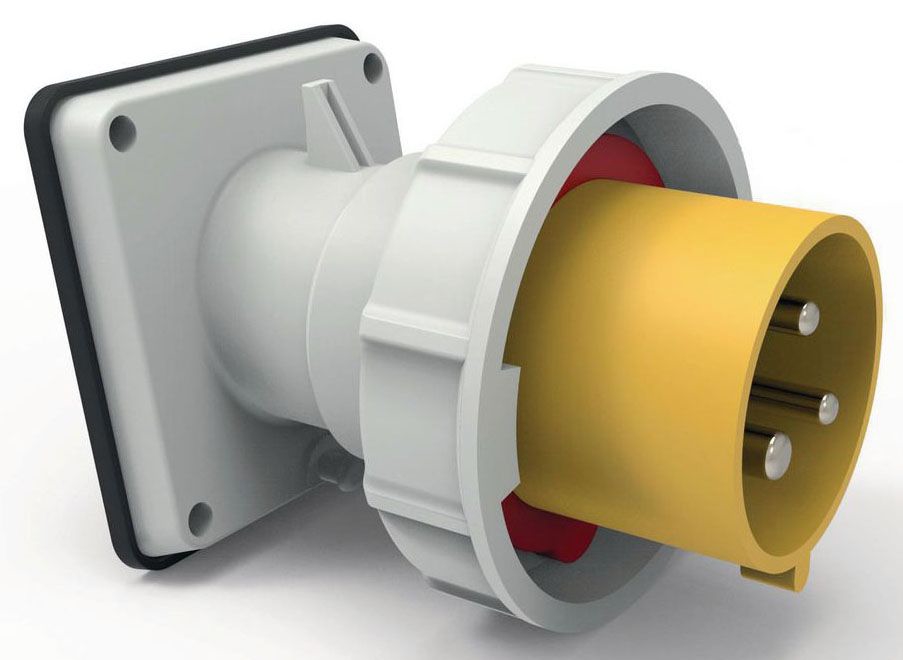 HUBBELL C360B4WA PIN & SLEEVE C-IEC INLET 2P3W 60A 125V IP67 | Gordon Electric Supply, Inc.
